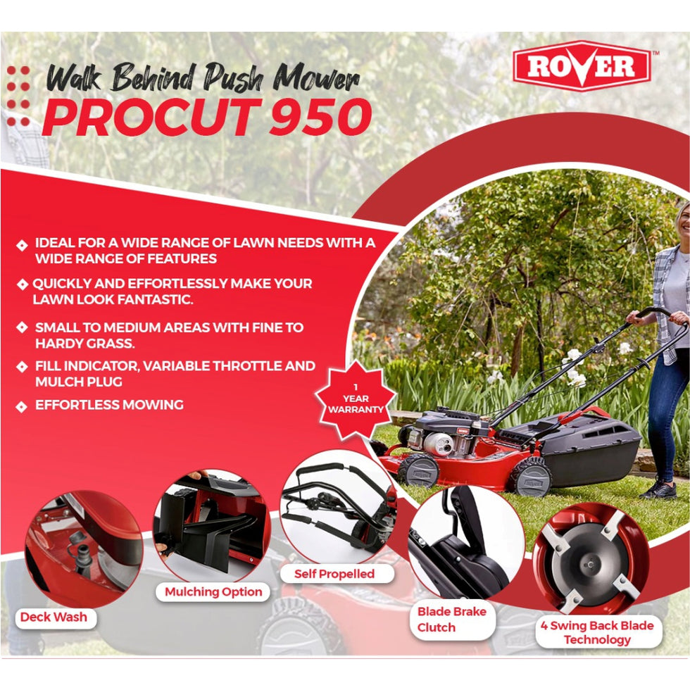 Buy Rover PRO CUT 950 Self‑Propelled 21″ Lawn Mower | Pahel Agrotech