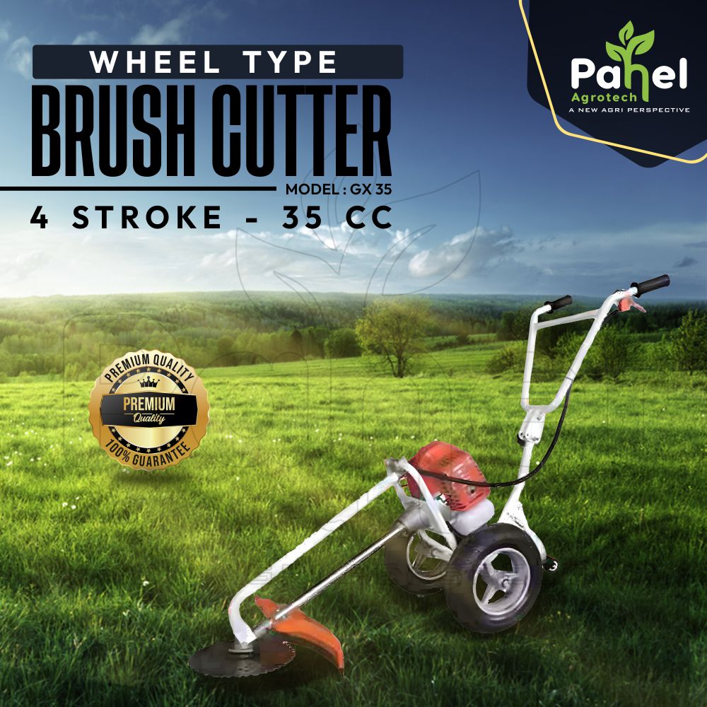 Pahel 35 CC 4 Stroke Trolley Brush Cutter (Wheel Type Brush Cutter ...